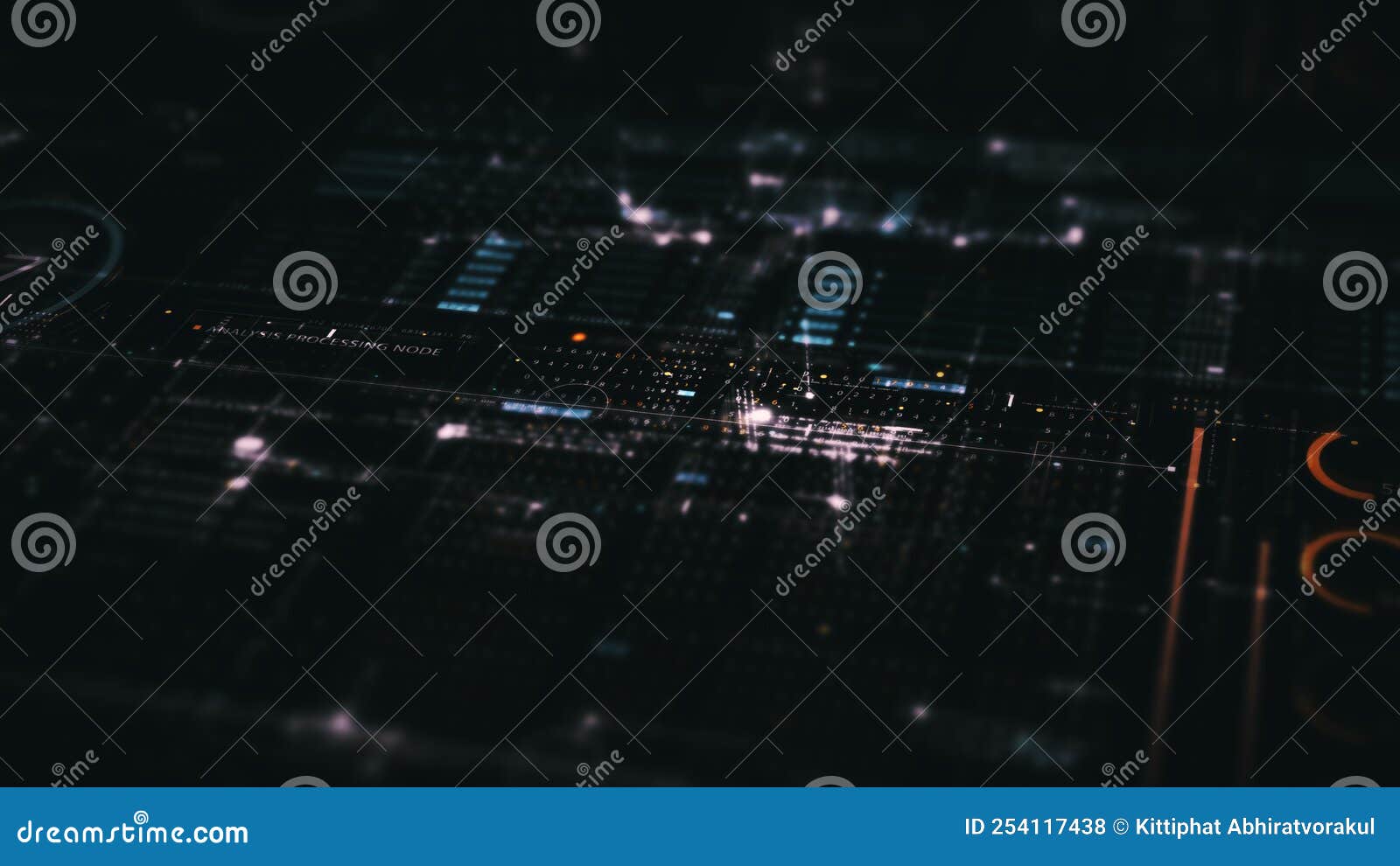 Advance Data Matrix Cyber Environment Display Stock Illustration ...