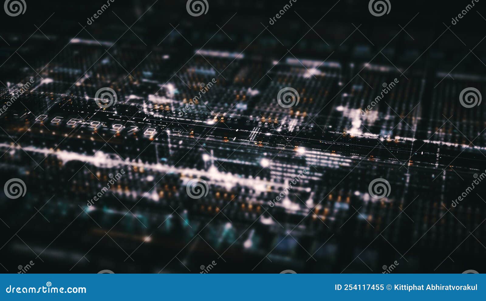 Advance Data Matrix Cyber Environment Display Stock Illustration ...
