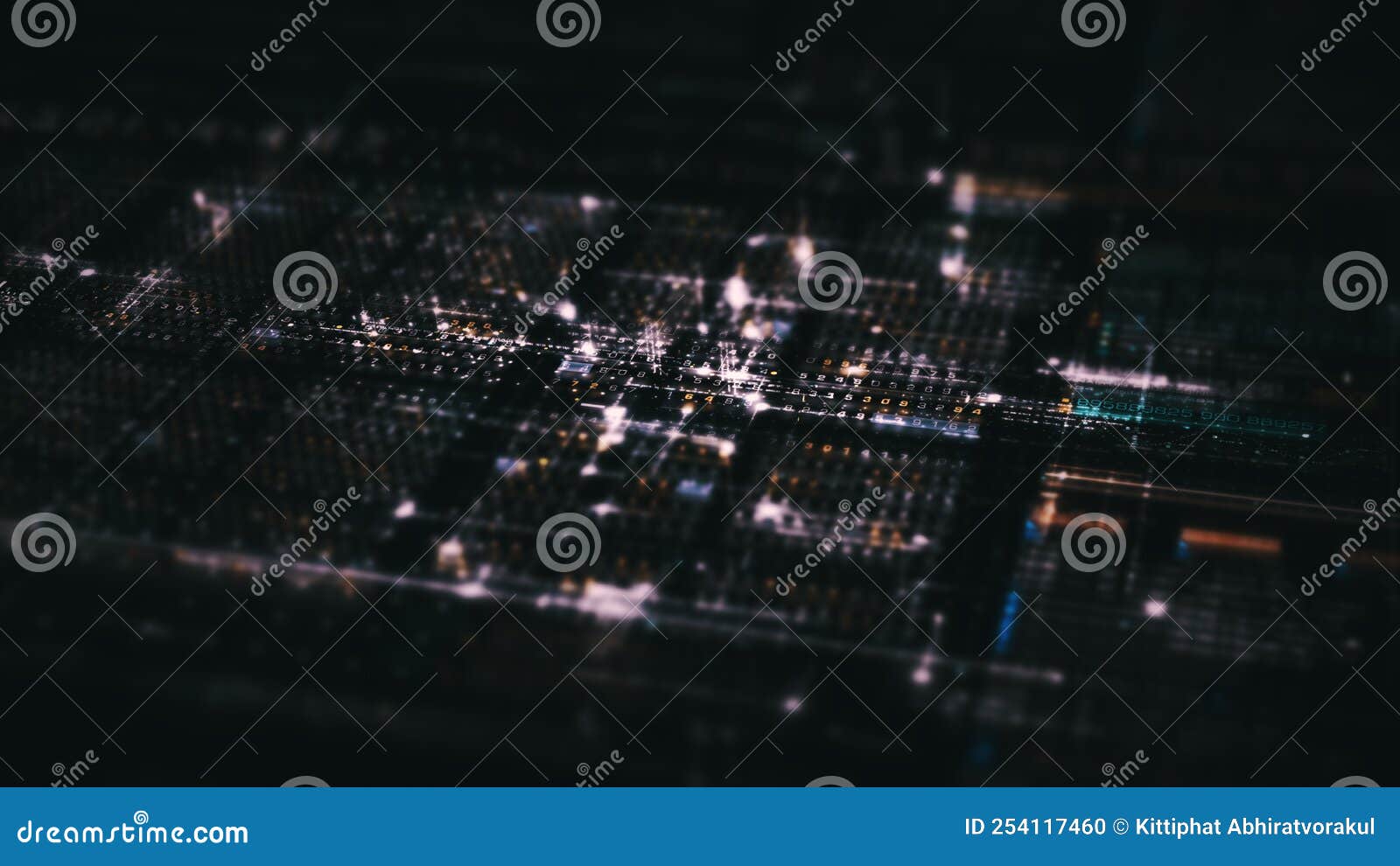 Advance Data Matrix Cyber Environment Display Stock Illustration ...