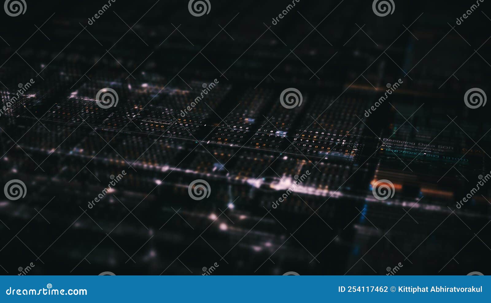 Advance Data Matrix Cyber Environment Display Stock Illustration ...