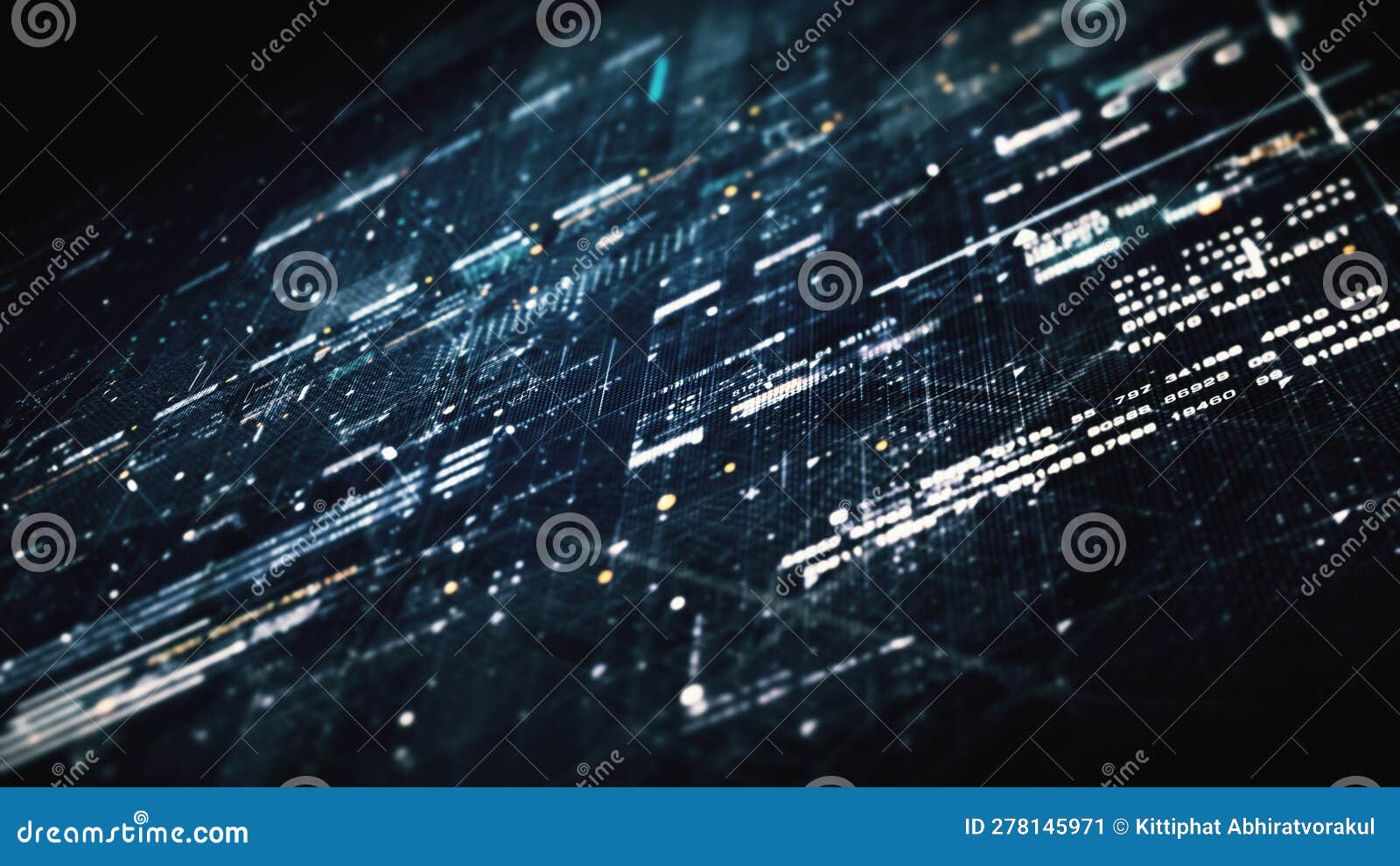 Advance Data Matrix Simulation UI Background Stock Illustration ...