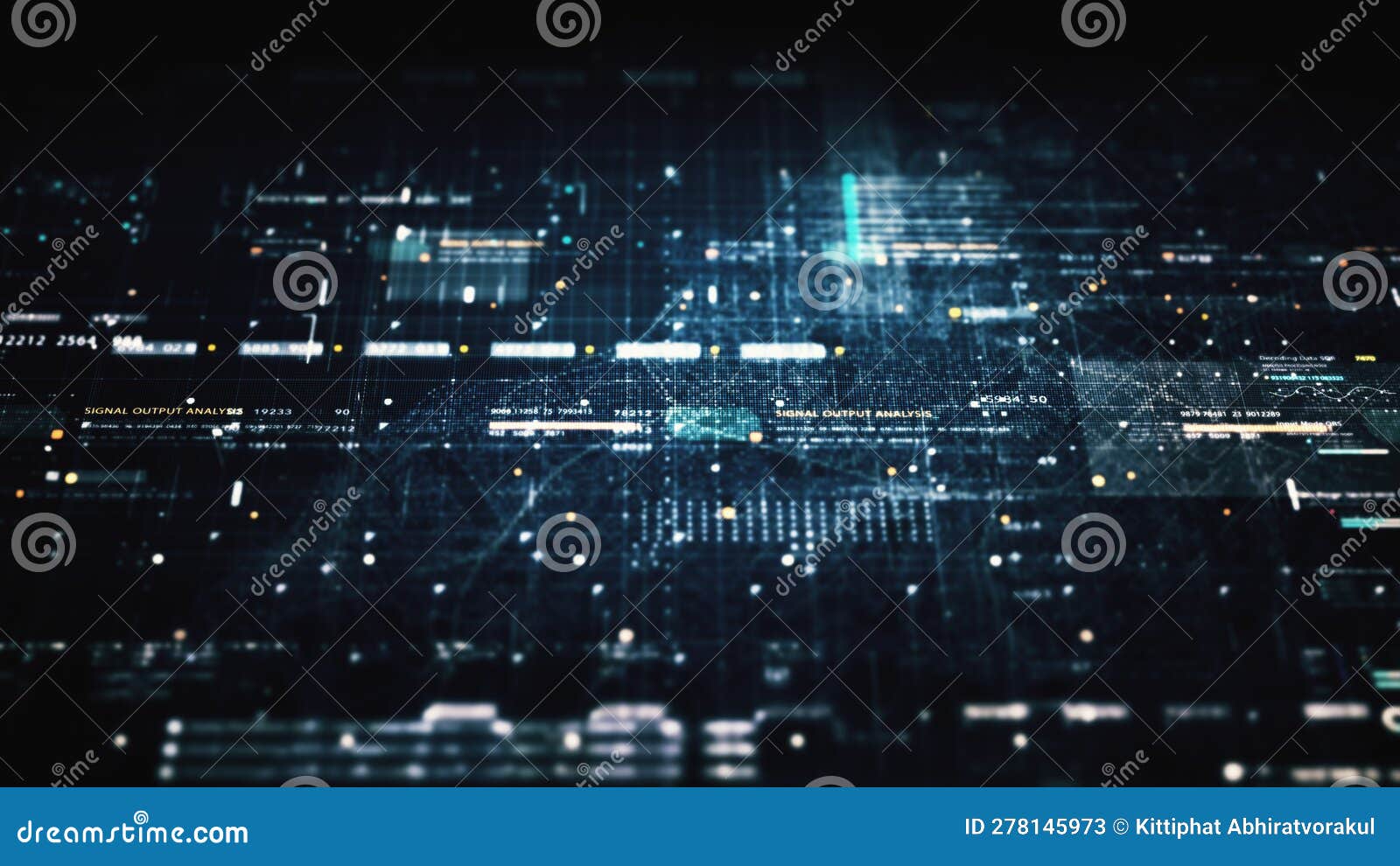 Advance Data Matrix Simulation UI Background Stock Illustration ...