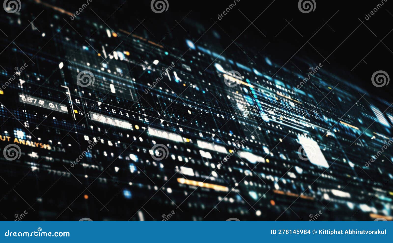 Advance Data Matrix Simulation UI Background Stock Illustration ...