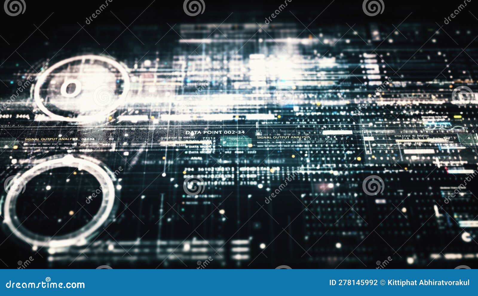 Advance Data Matrix Simulation UI Background Stock Illustration ...