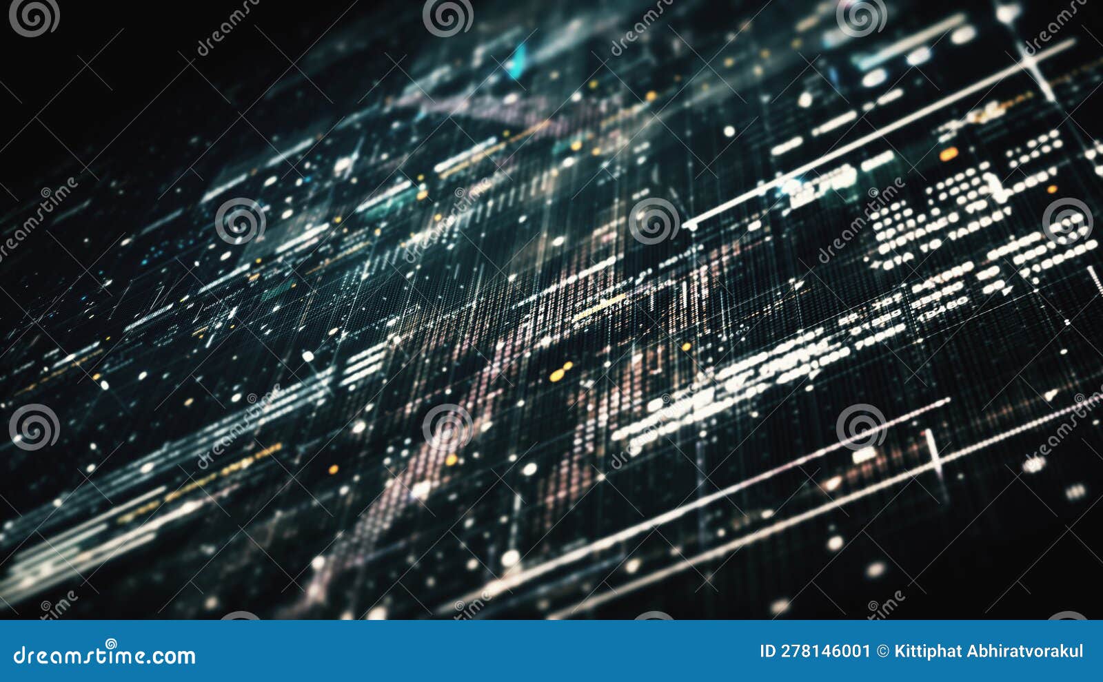 Advance Data Matrix Simulation UI Background Stock Illustration ...