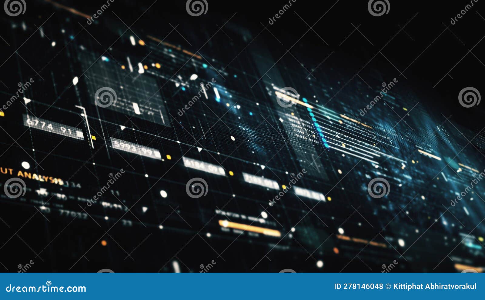 Advance Data Matrix Simulation UI Background Stock Illustration ...