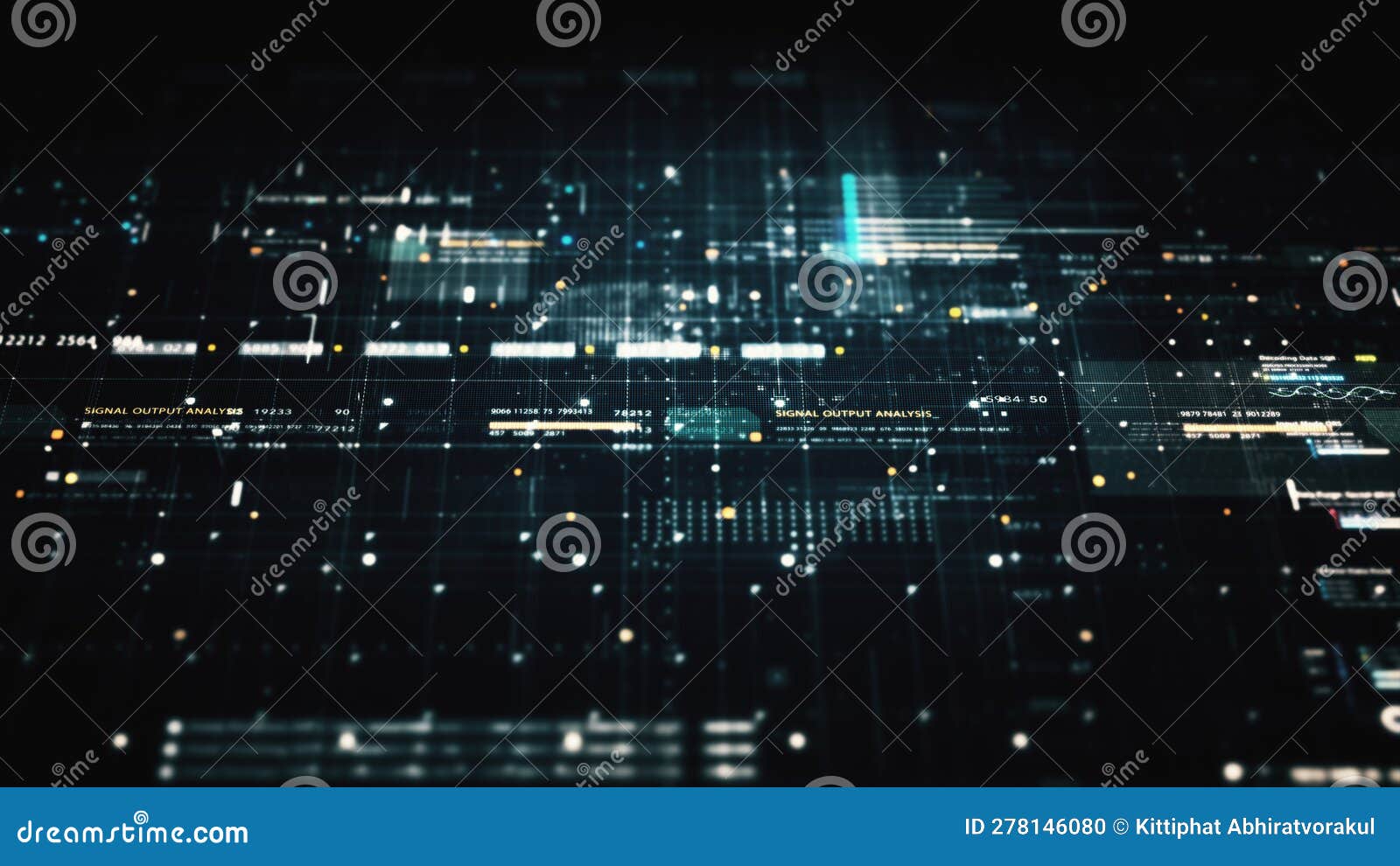 Advance Data Matrix Simulation UI Background Stock Illustration ...
