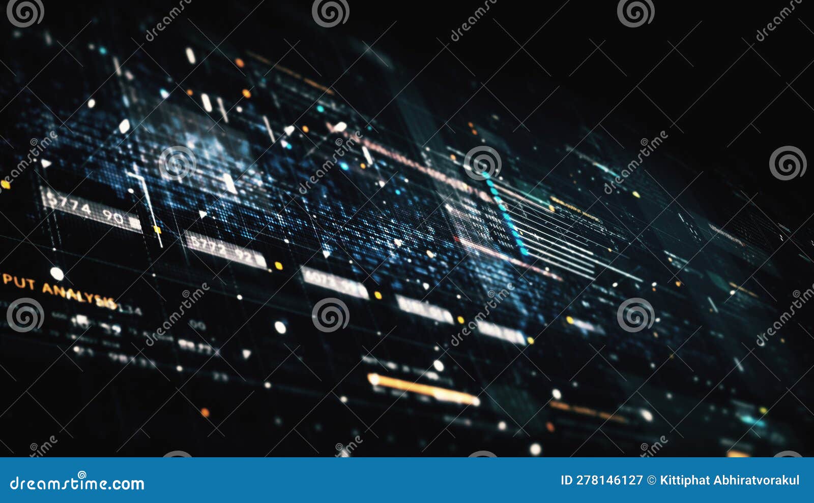 Advance Data Matrix Simulation UI Background Stock Illustration ...