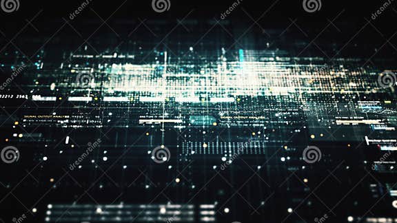 Advance Data Matrix Simulation UI Background Stock Illustration - Illustration of matrix ...
