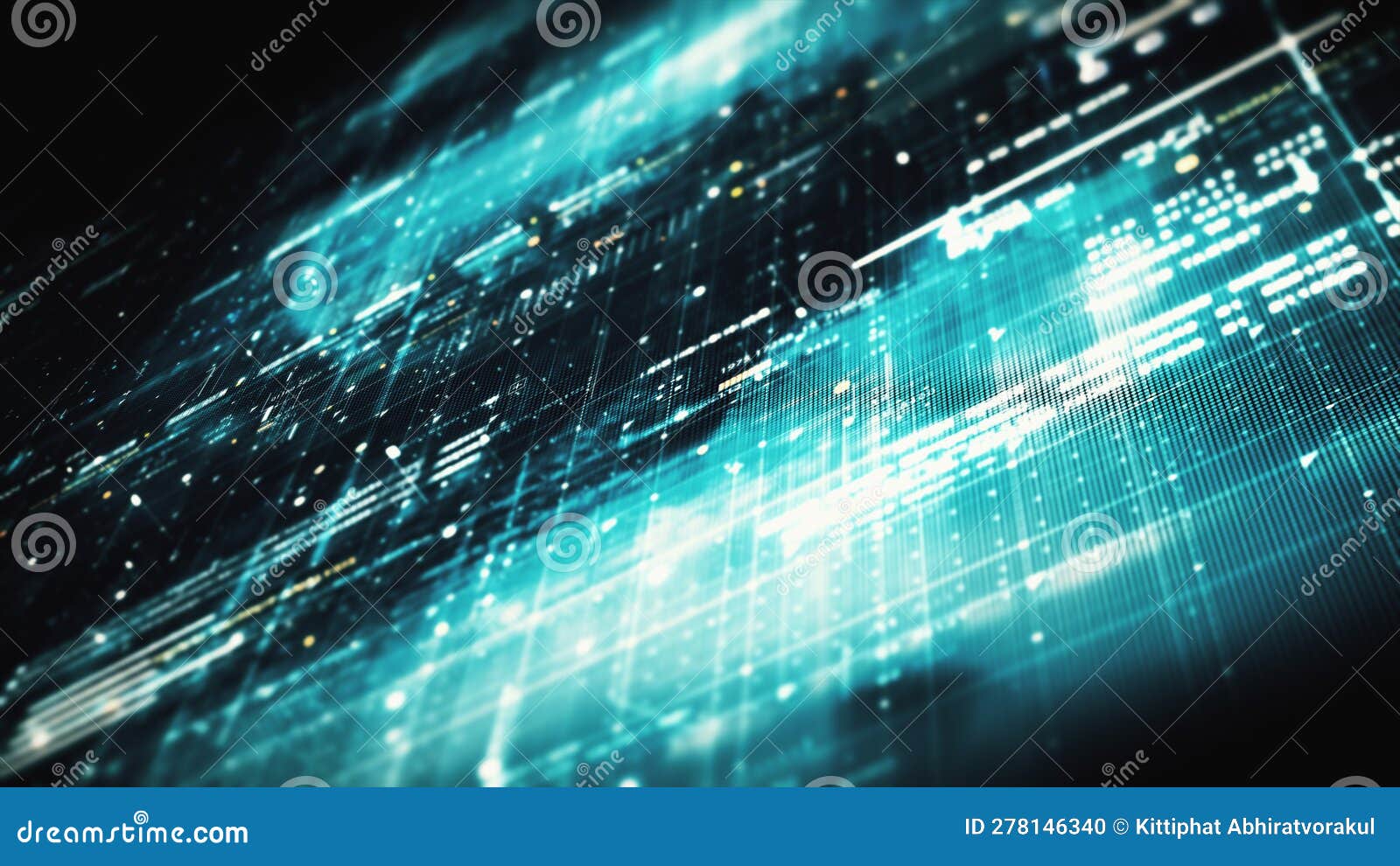Advance Data Matrix Simulation UI Background Stock Illustration ...