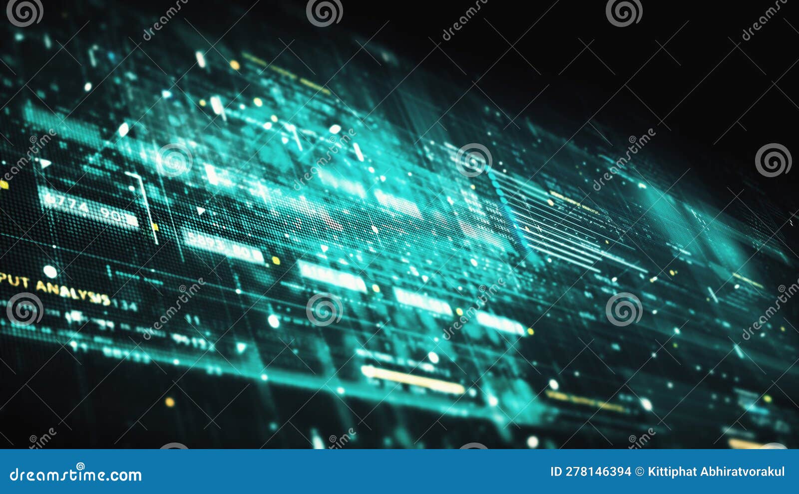 Advance Data Matrix Simulation UI Background Stock Illustration ...