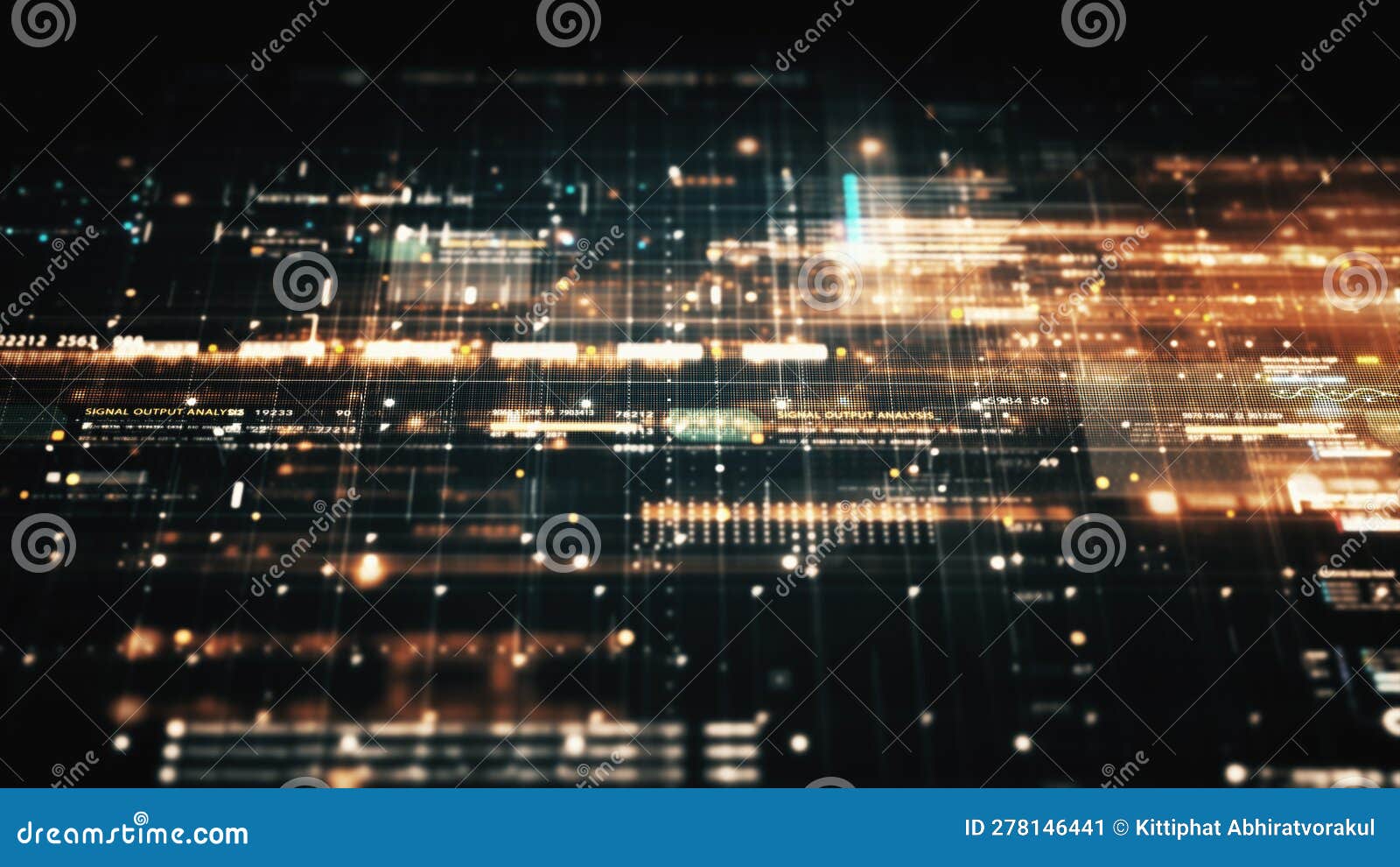 Advance Data Matrix Simulation UI Background Stock Illustration ...
