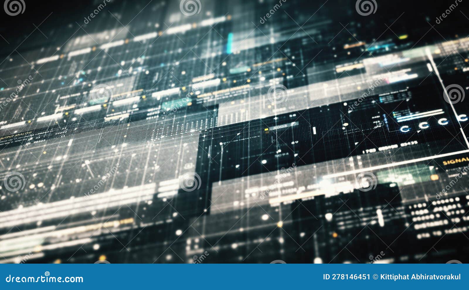 Advance Data Matrix Simulation UI Background Stock Illustration ...