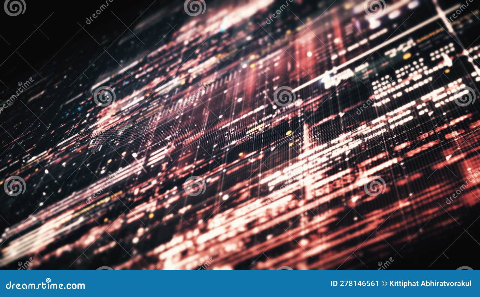 Advance Data Matrix Simulation UI Background Stock Illustration ...