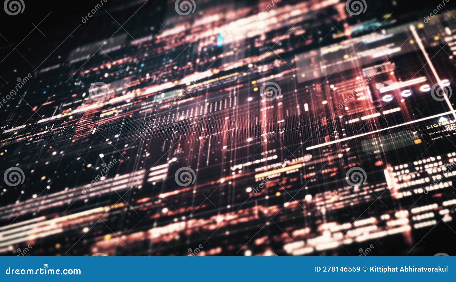 Advance Data Matrix Simulation UI Background Stock Illustration ...