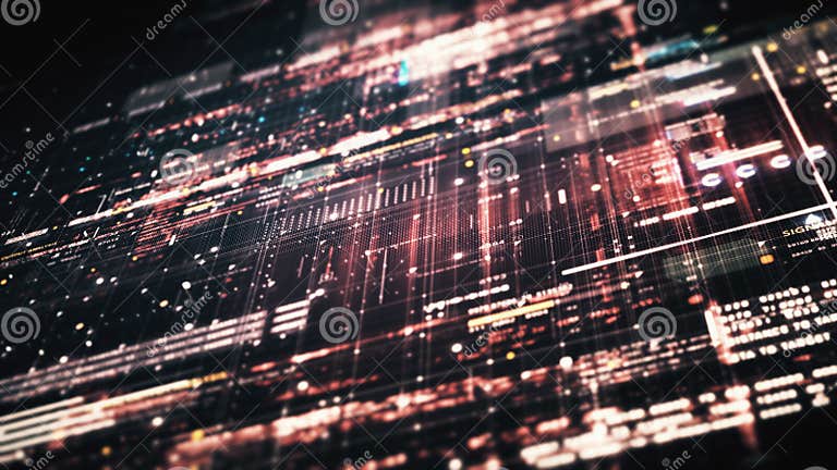 Advance Data Matrix Simulation UI Background Stock Illustration - Illustration of concept ...