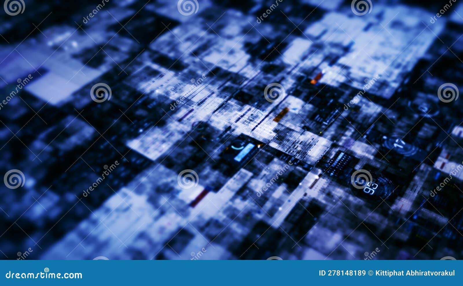Advance Data Matrix Simulation UI Background Stock Illustration ...