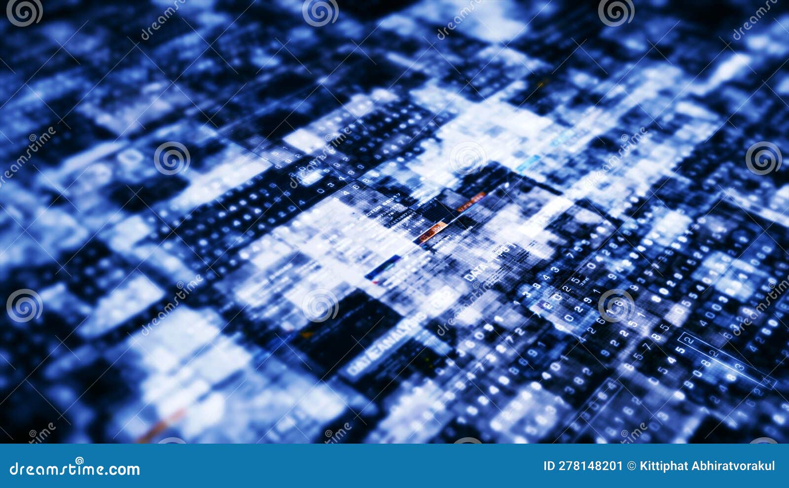 Advance Data Matrix Simulation UI Background Stock Image - Image of ...
