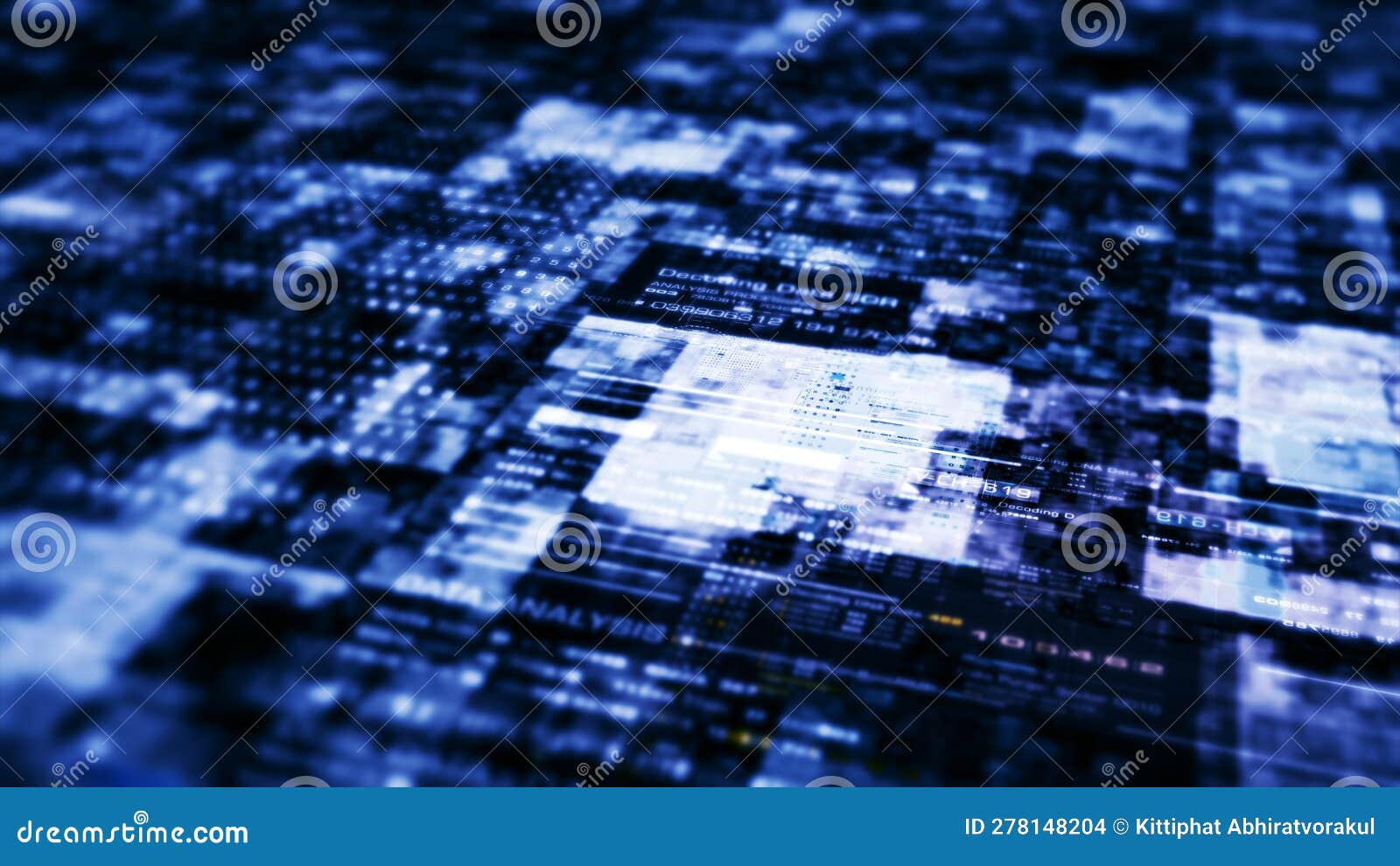 Advance Data Matrix Simulation UI Background Stock Illustration - Illustration of user ...