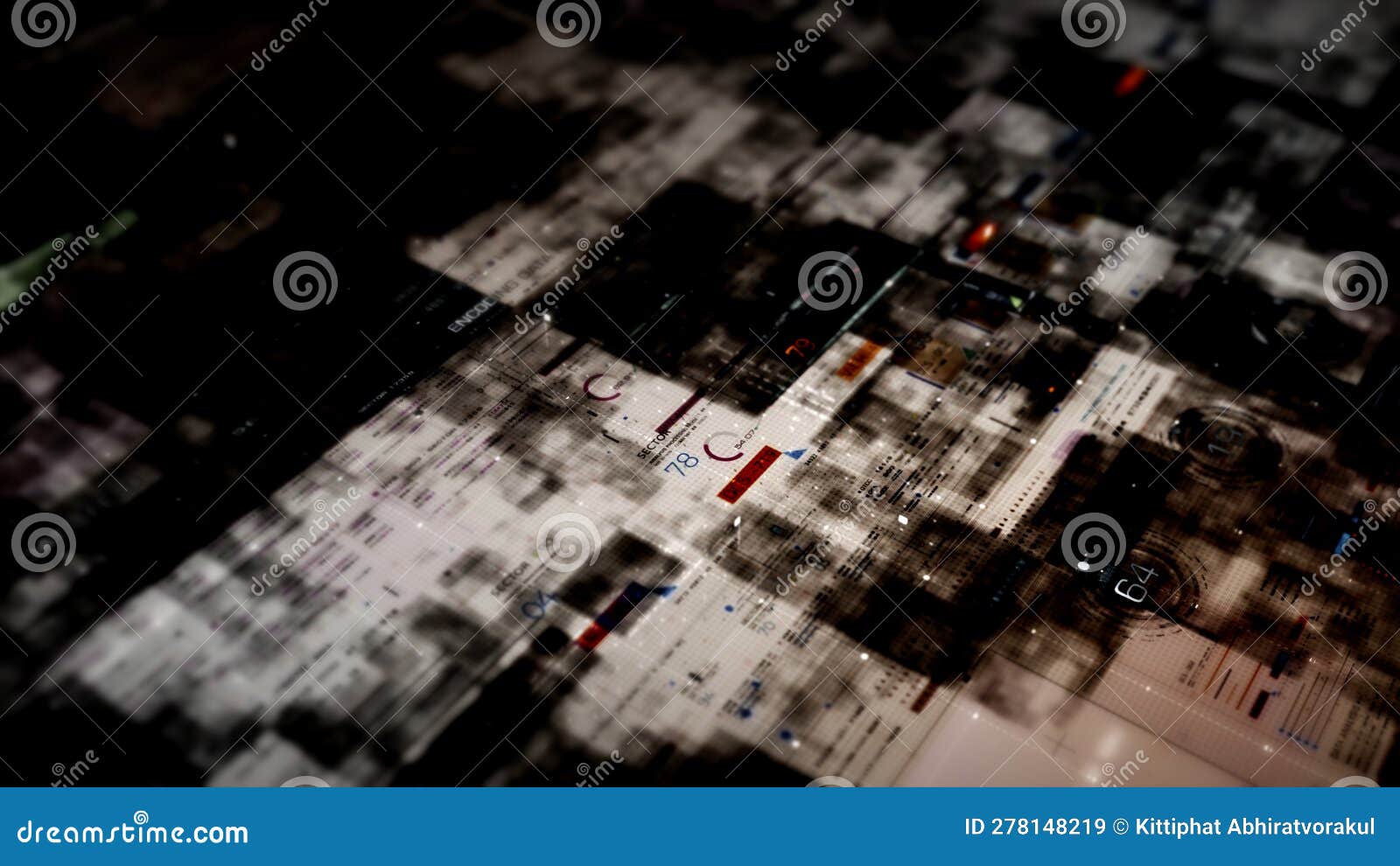 Advance Data Matrix Simulation UI Background Stock Image - Image of ...