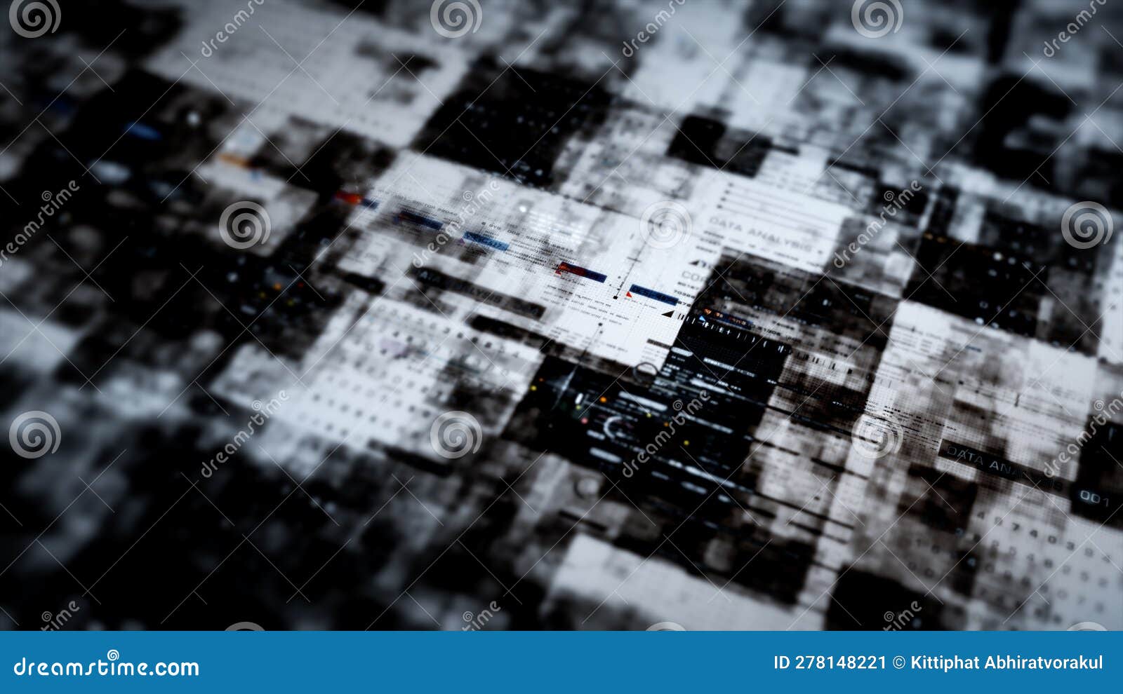 Advance Data Matrix Simulation UI Background Stock Illustration ...