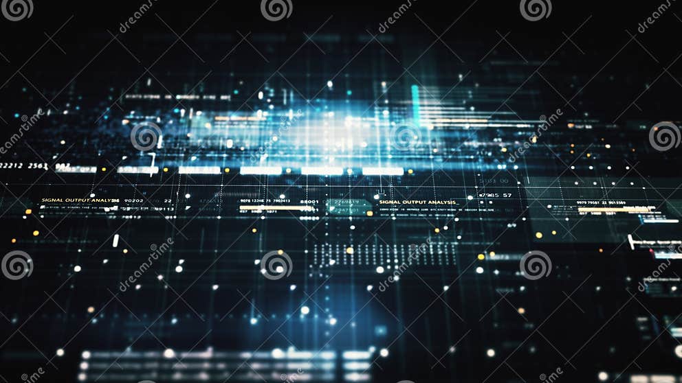 Advance Data Matrix Simulation UI Background Stock Illustration - Illustration of matrix ...