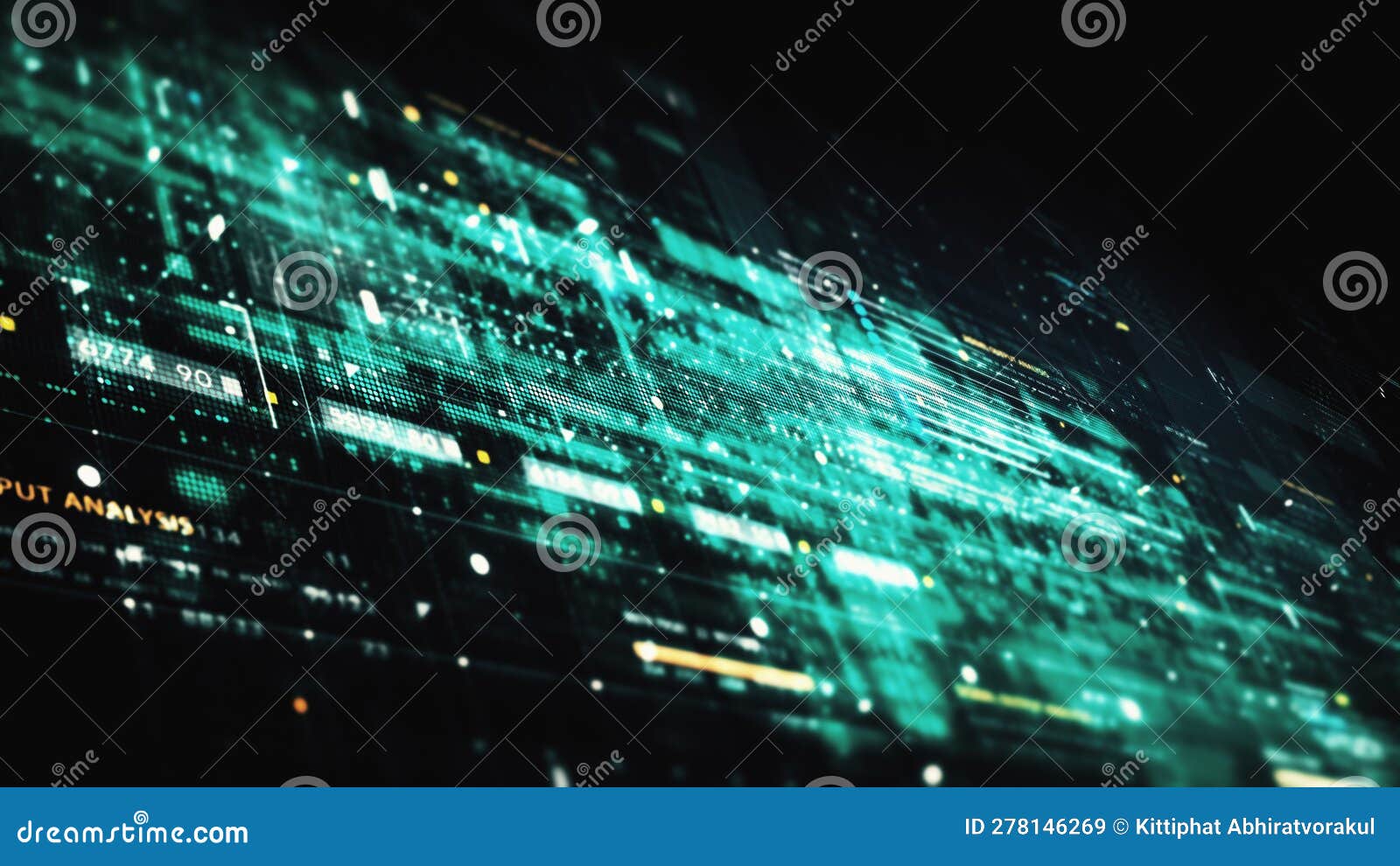 Advance Data Matrix Simulation UI Background Stock Illustration - Illustration of data ...