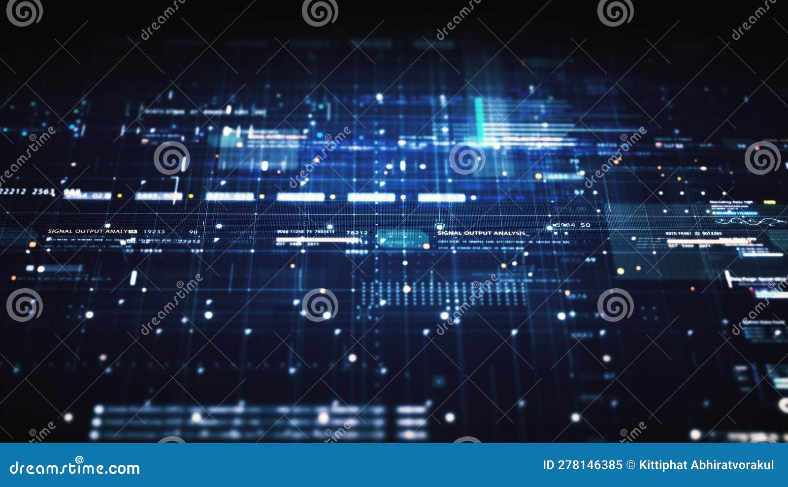 Advance Data Matrix Simulation UI Background Stock Illustration - Illustration of network ...