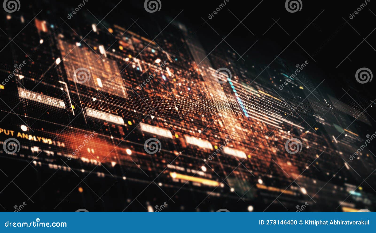 Advance Data Matrix Simulation UI Background Stock Illustration ...
