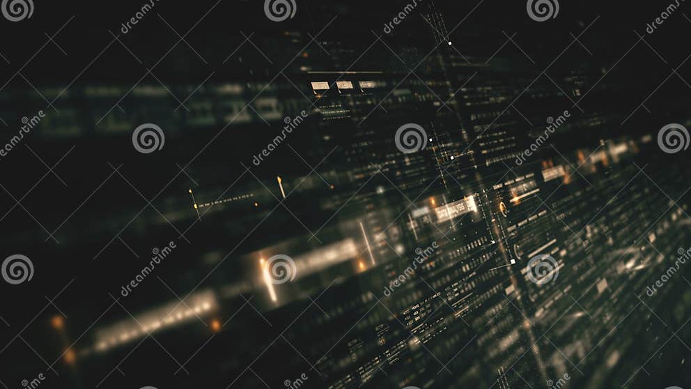 Advance Data Matrix Simulation UI Background Stock Illustration ...
