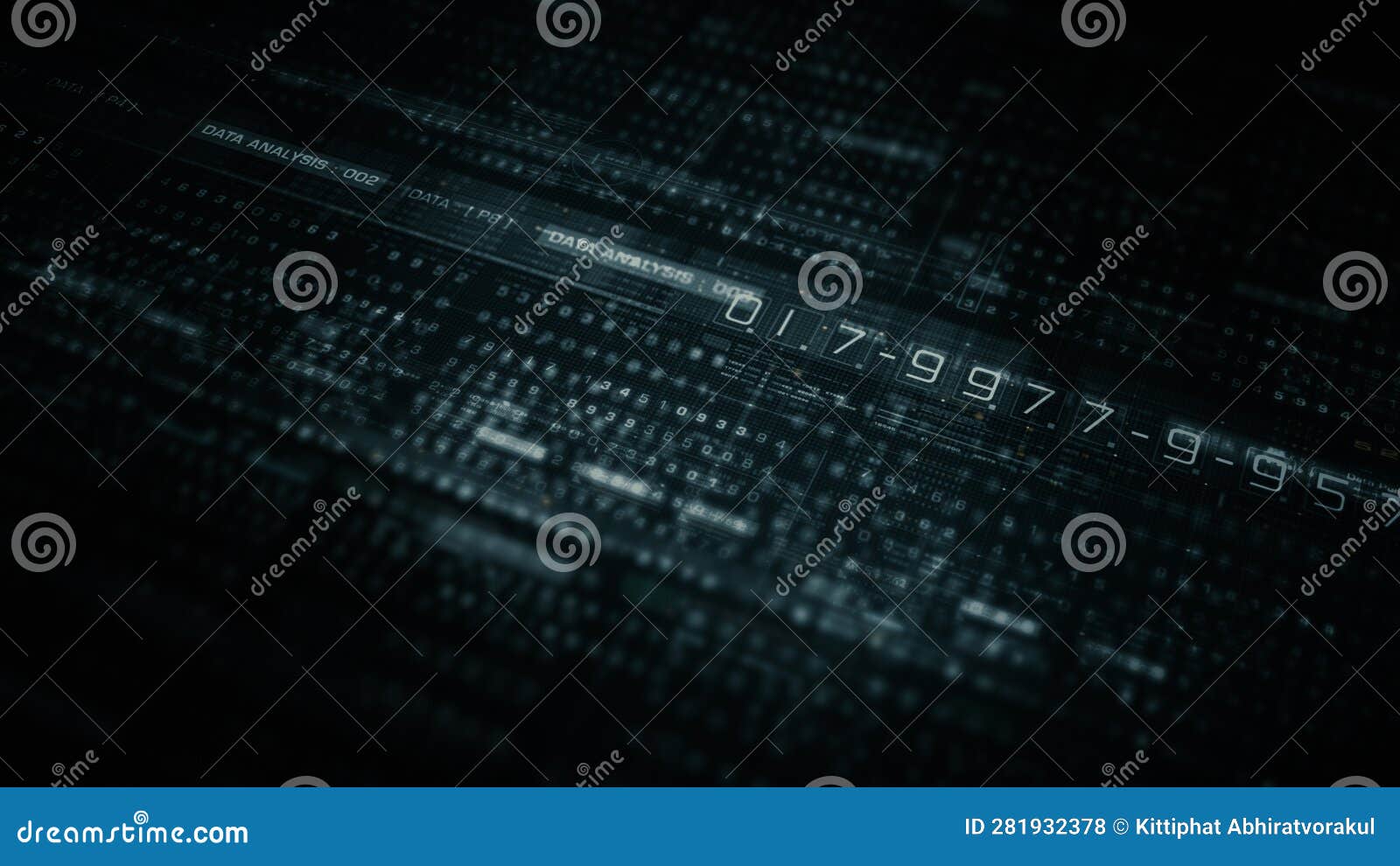 Advance Data Matrix Simulation UI Background Stock Illustration - Illustration of head ...
