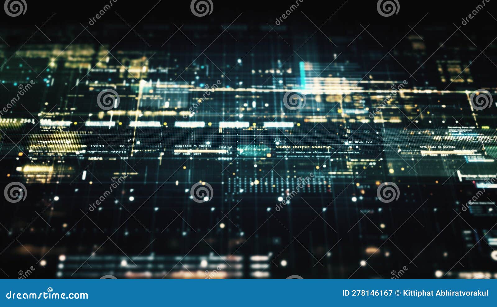 Advance Data Matrix Simulation UI Background Stock Illustration ...