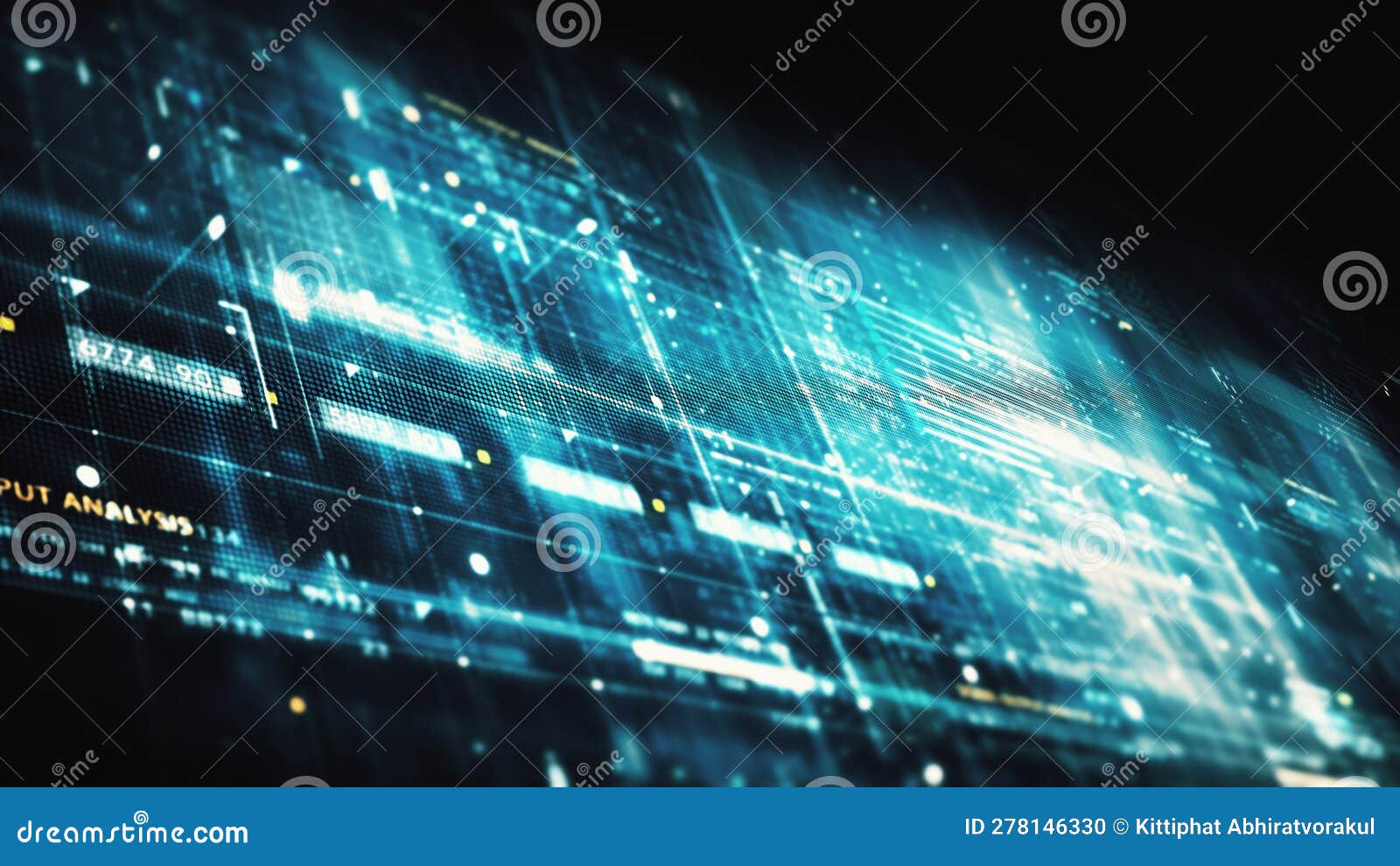 Advance Data Matrix Simulation UI Background Stock Illustration - Illustration of concept ...