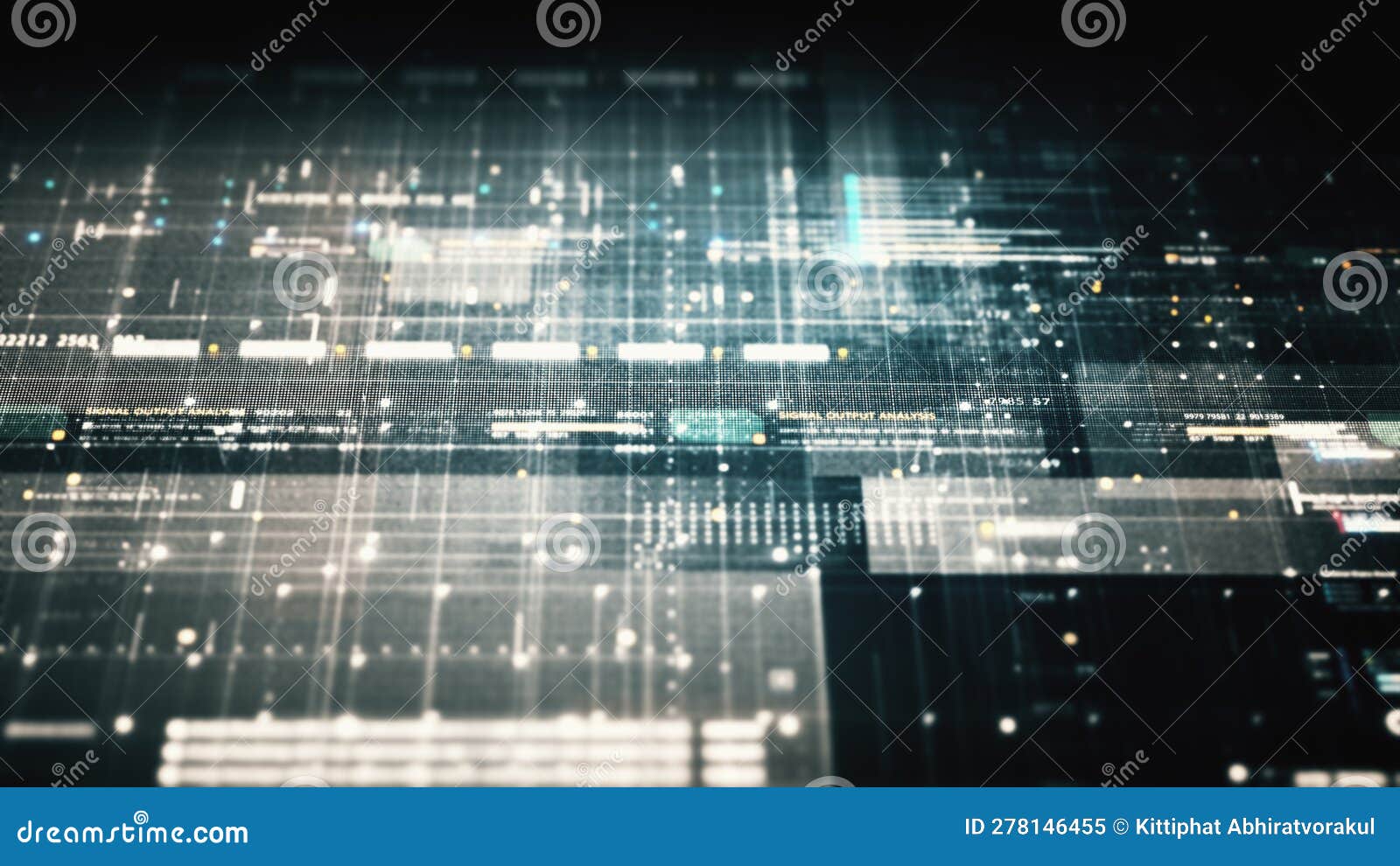 Advance Data Matrix Simulation UI Background Stock Illustration - Illustration of database ...