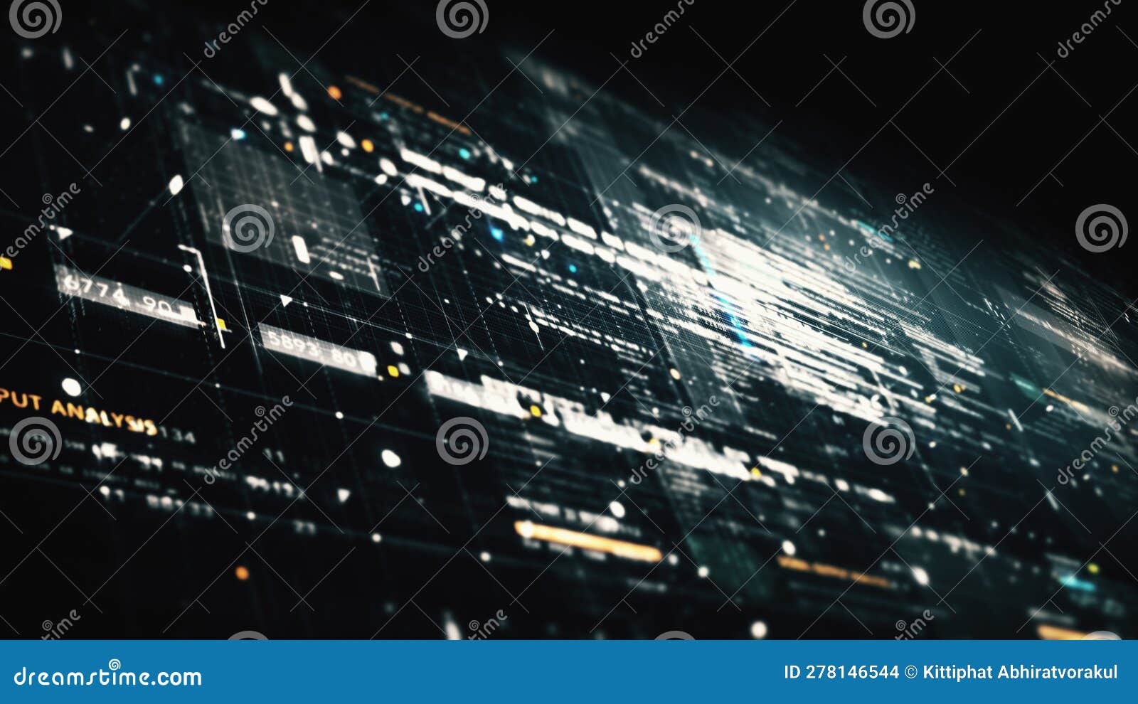 Advance Data Matrix Simulation UI Background Stock Illustration ...