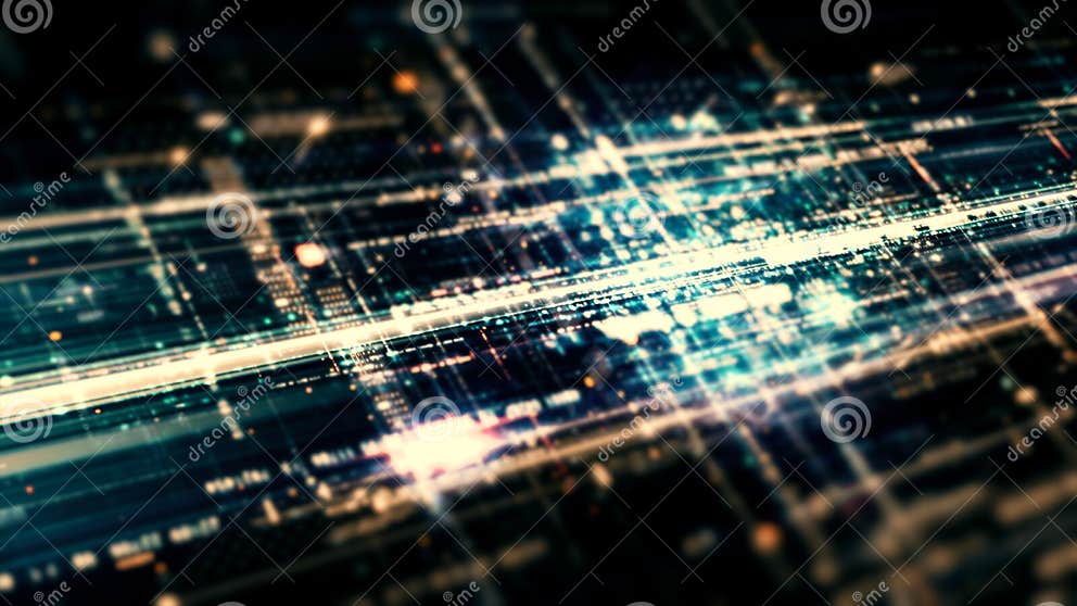Advance Data Matrix Cyber Environment Display Stock Illustration ...