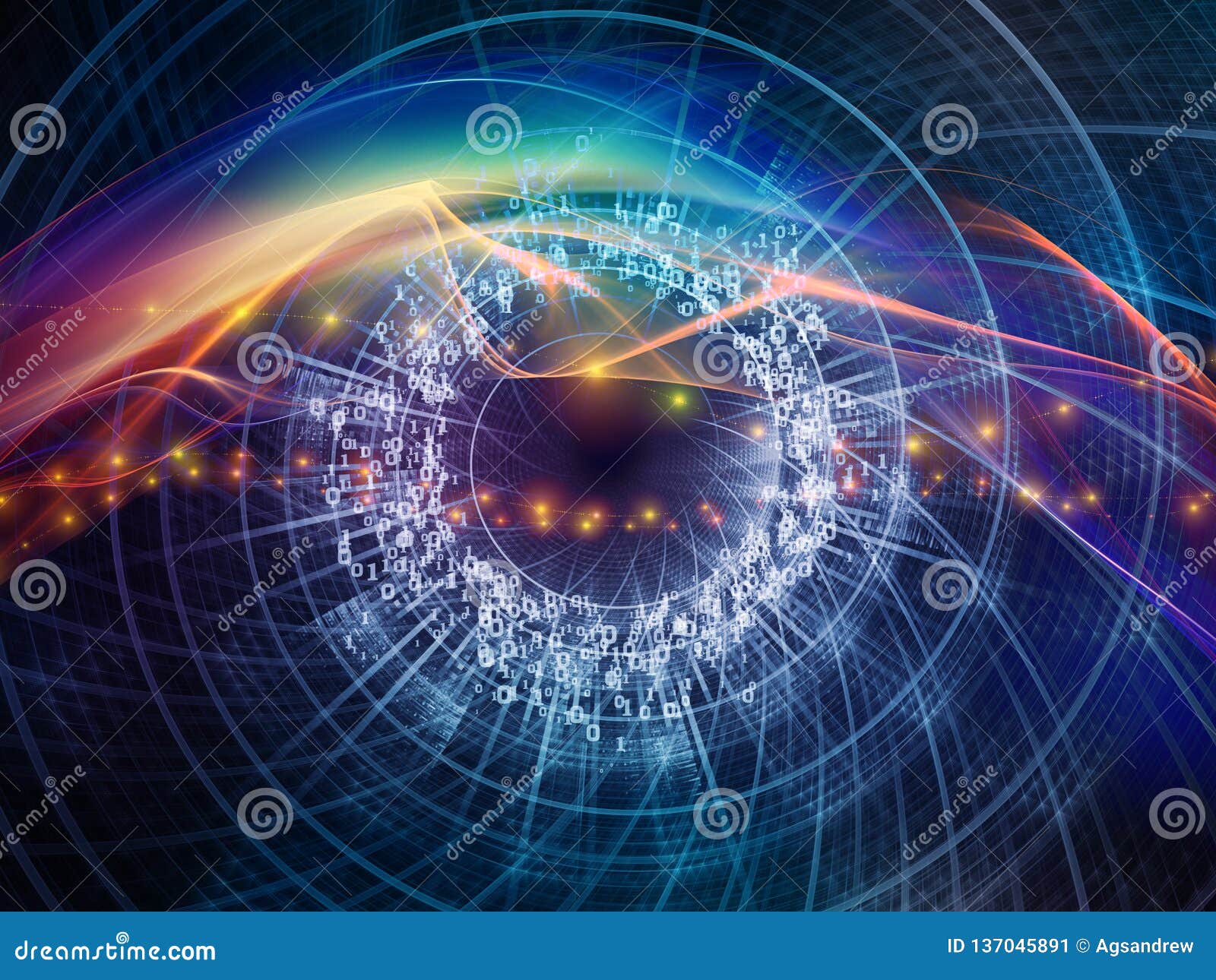 Advance of Digital World stock illustration. Illustration of math ...