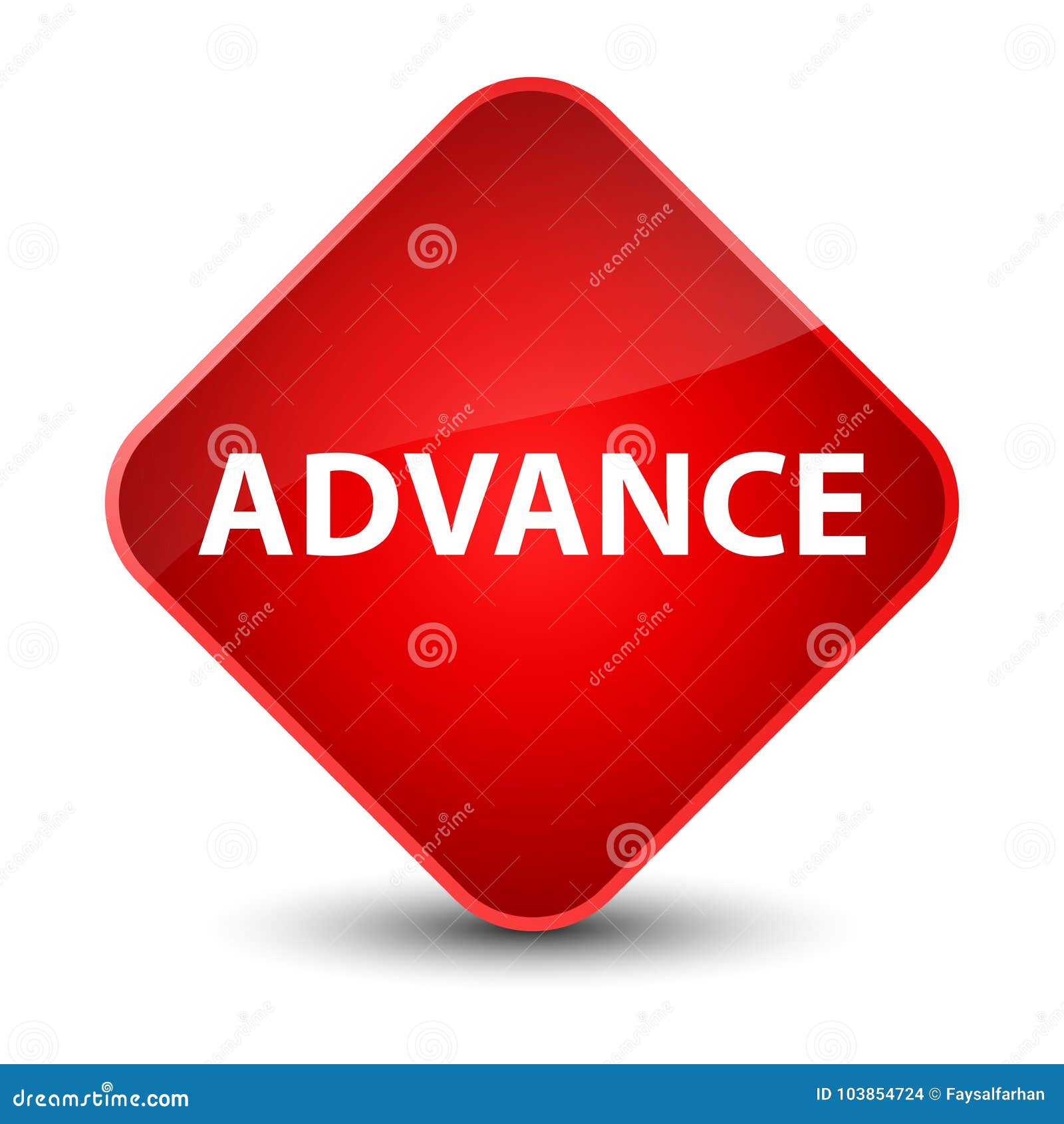 Advance Elegant Red Diamond Button Stock Illustration - Illustration of ...