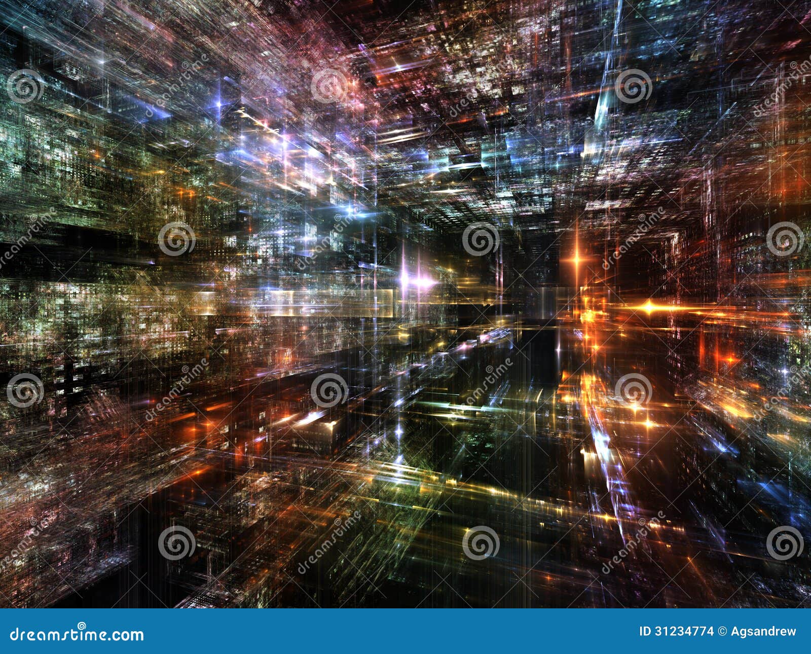 Advance of Fractal World stock illustration. Illustration of fiction ...