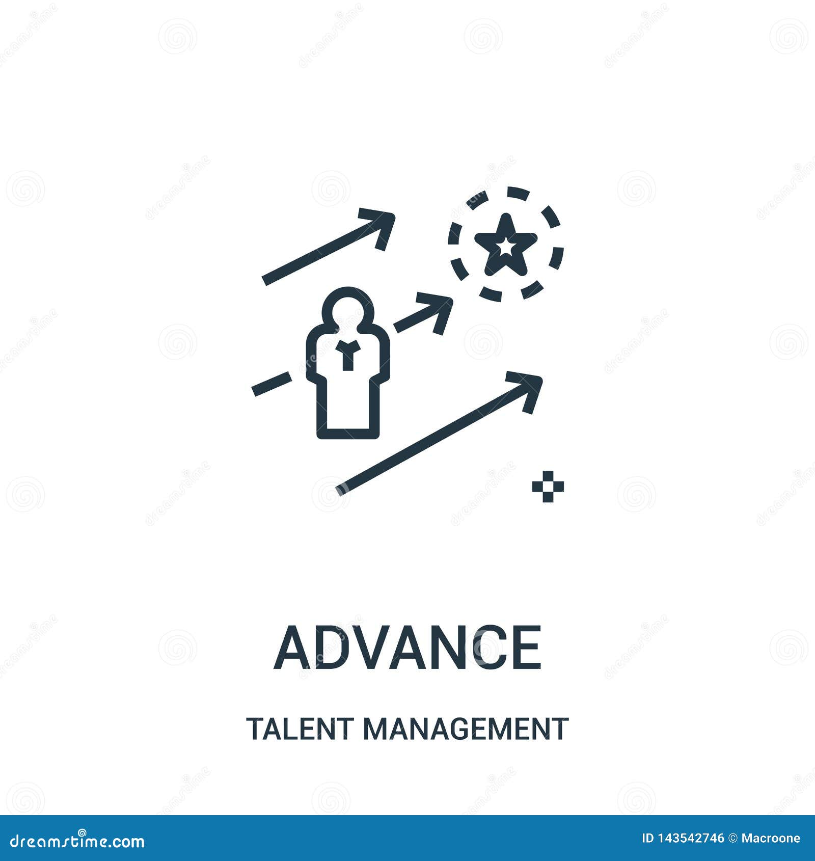 Advance Icon Vector from Talent Management Collection. Thin Line ...