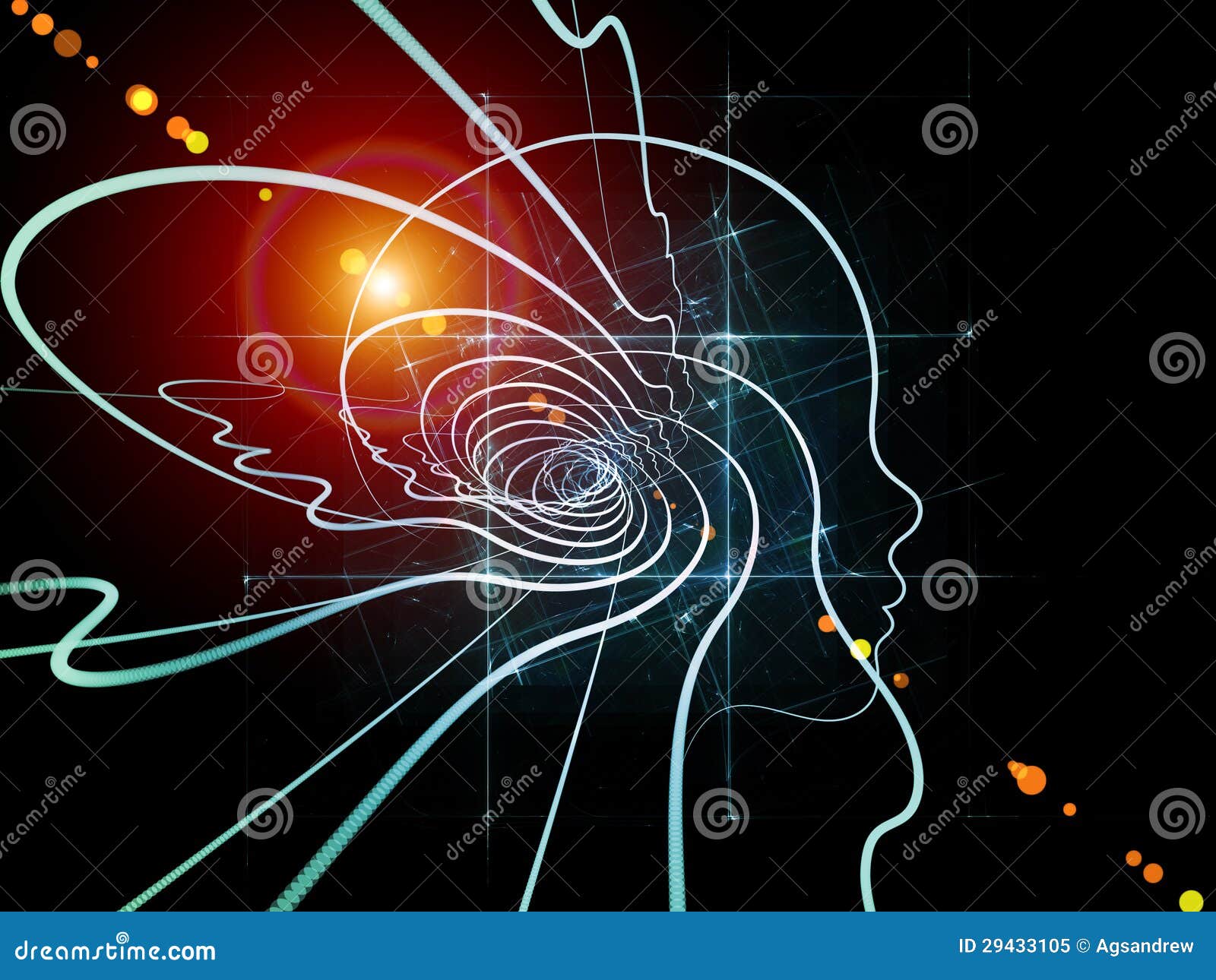Advance of Intelligent Life Stock Illustration - Illustration of rotate ...