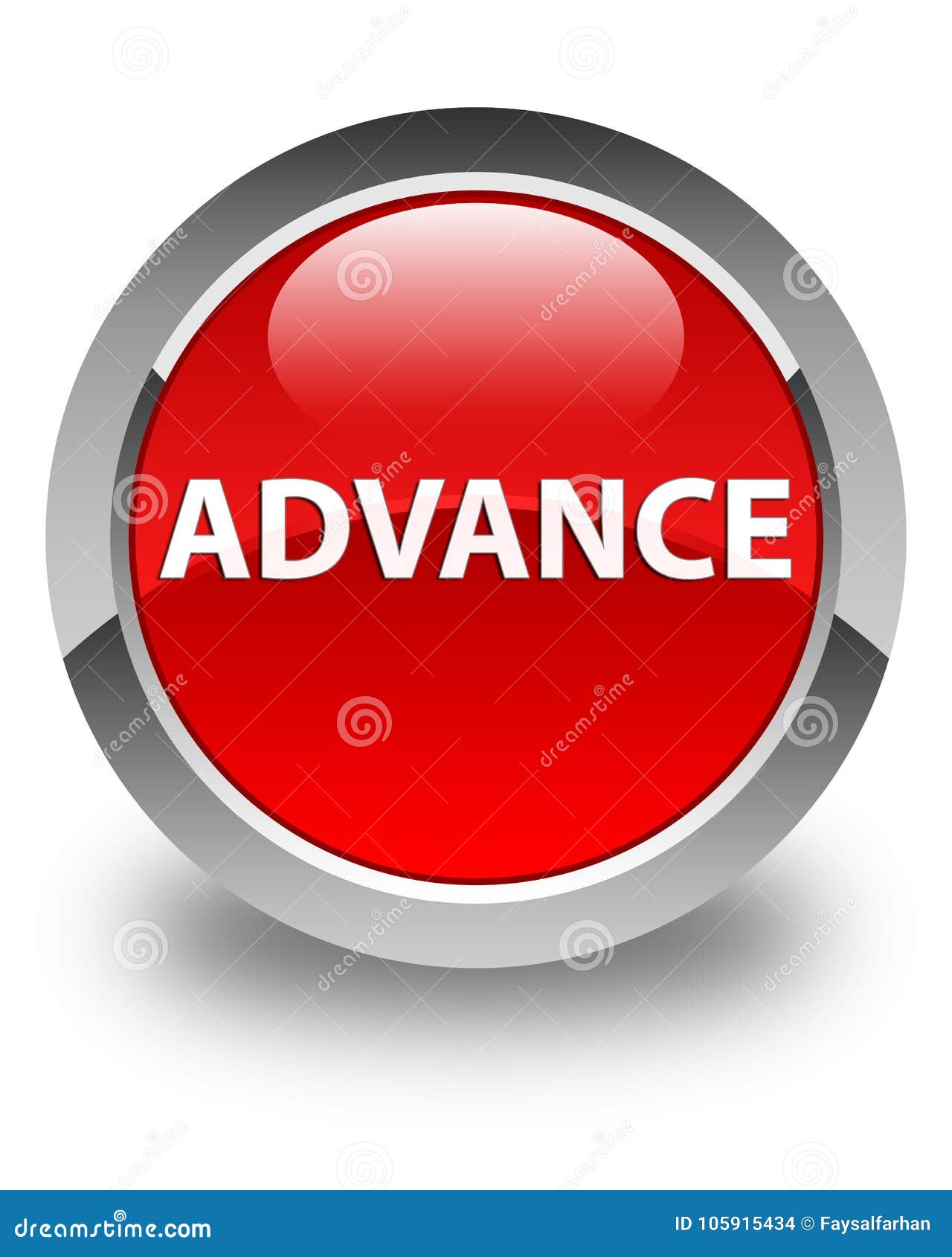 Advance Glossy Red Round Button Stock Illustration - Illustration of ...