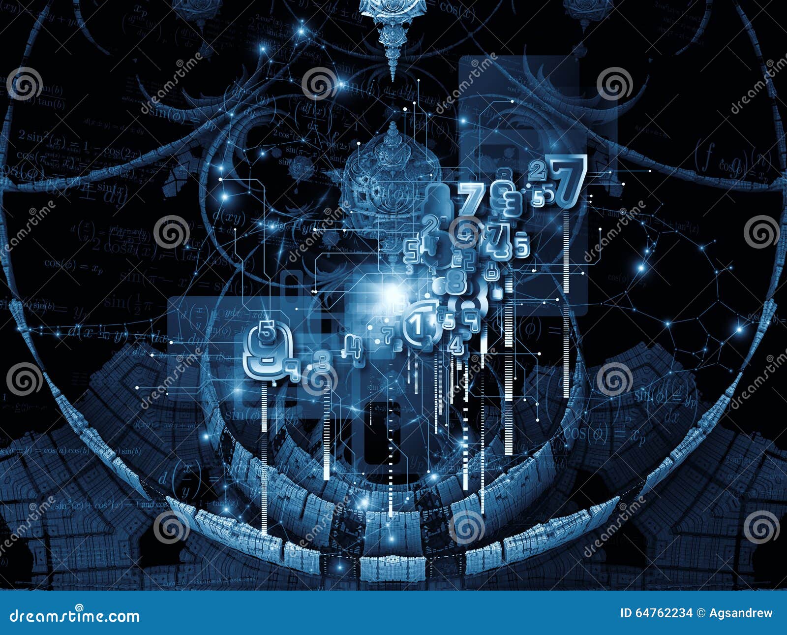 Advance of Math Design stock illustration. Illustration of arithmetic ...