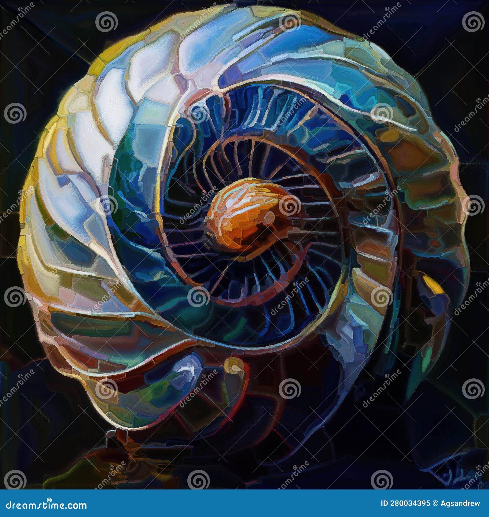 Advance of Nautilus stock illustration. Illustration of vivid - 280034395