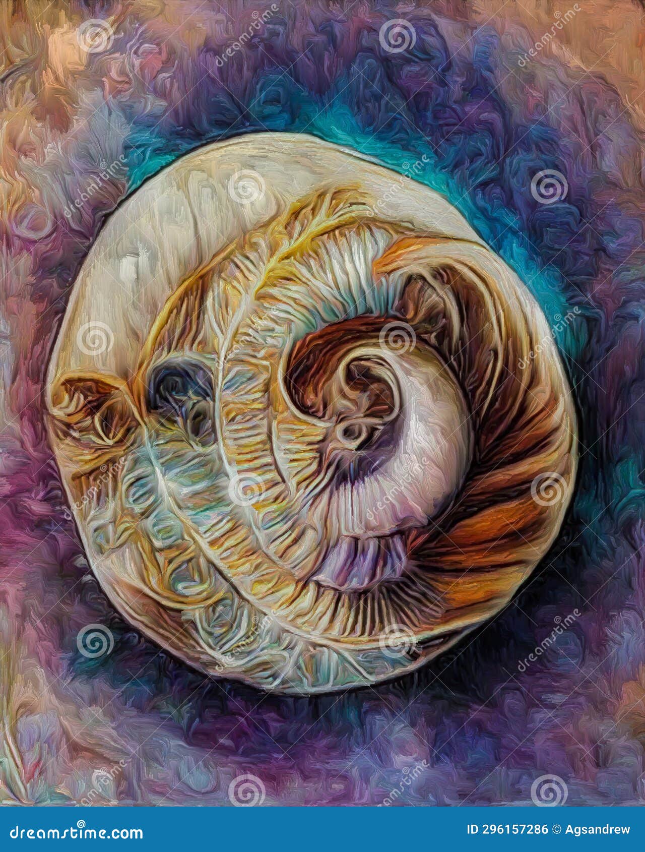 Advance of Nautilus stock illustration. Illustration of spectrum ...