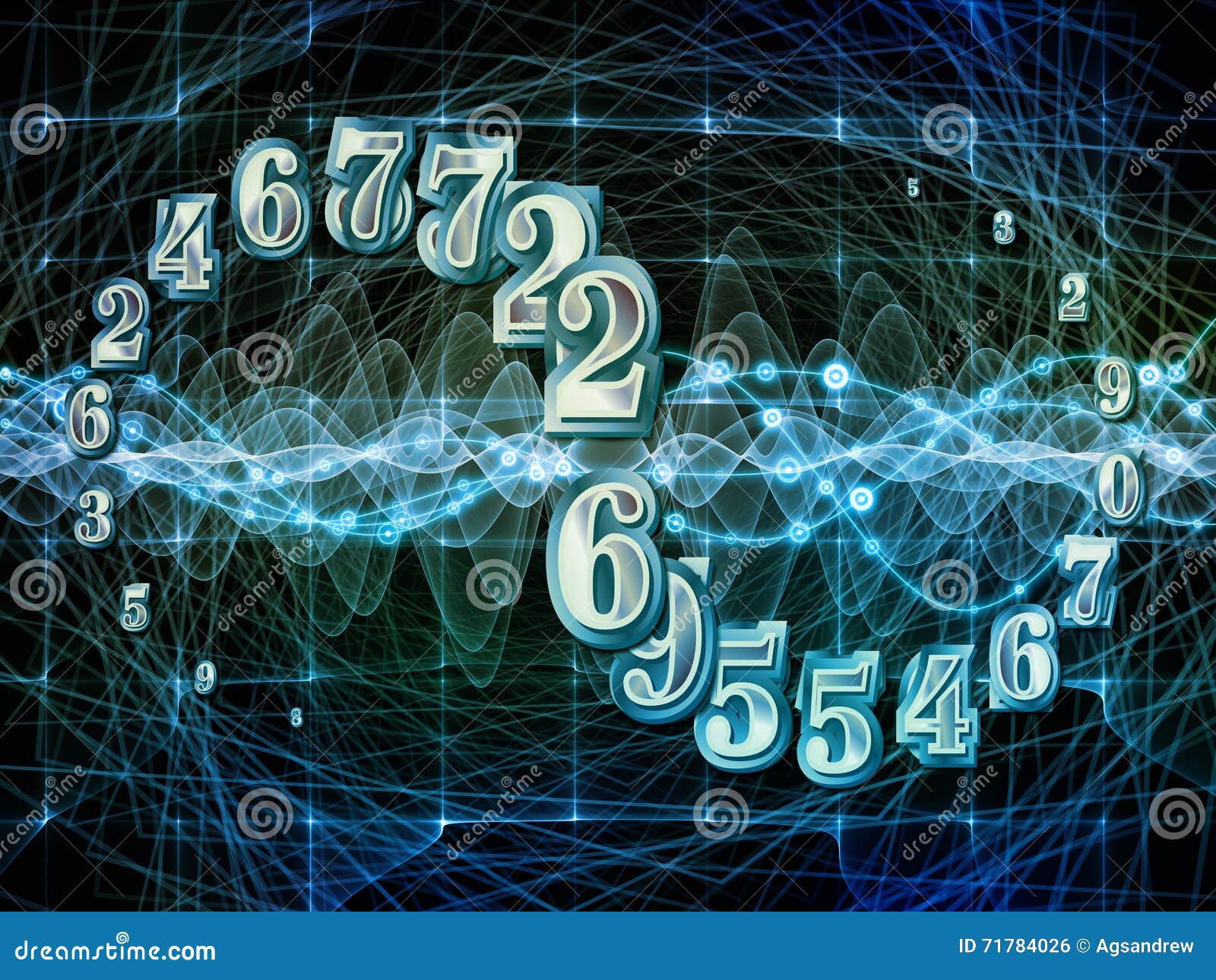 Advance of Numbers stock illustration. Illustration of oscillation ...