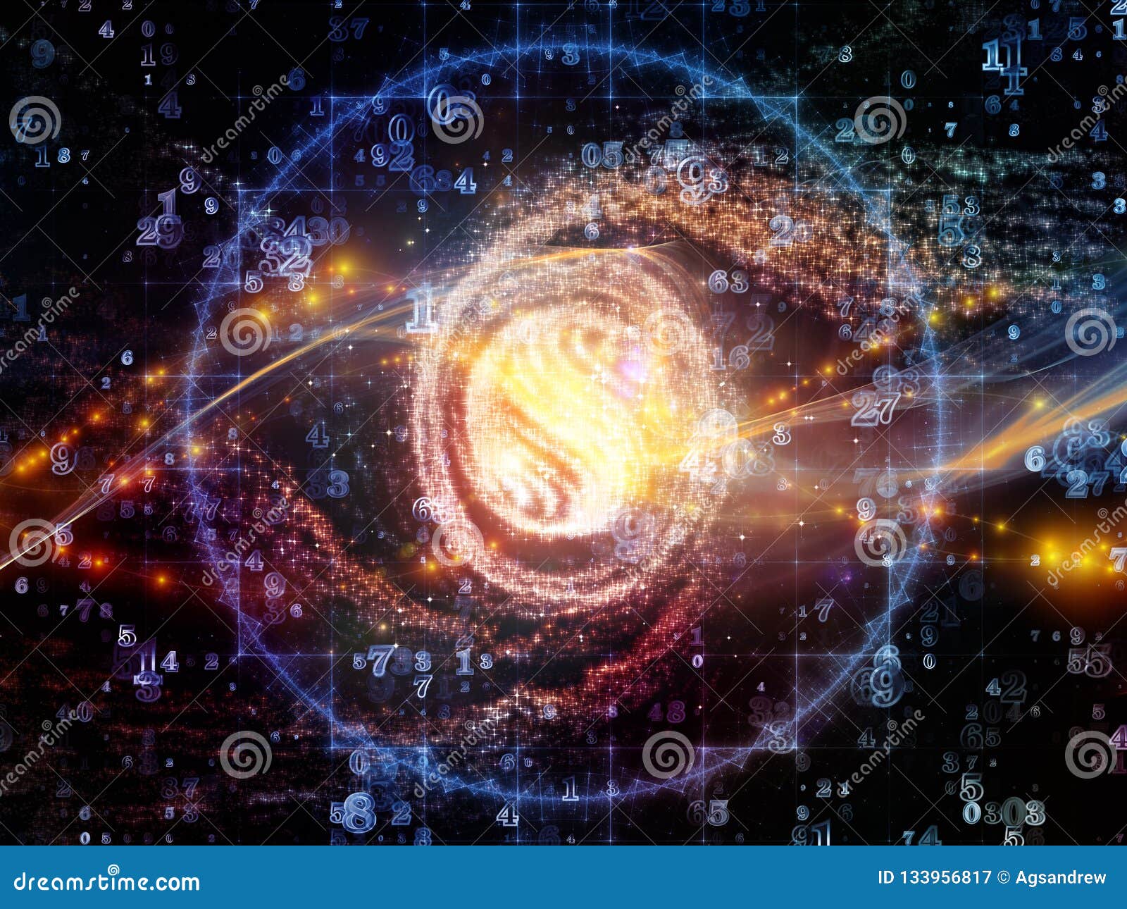 Advance of Numbers stock illustration. Illustration of cosmos - 133956817