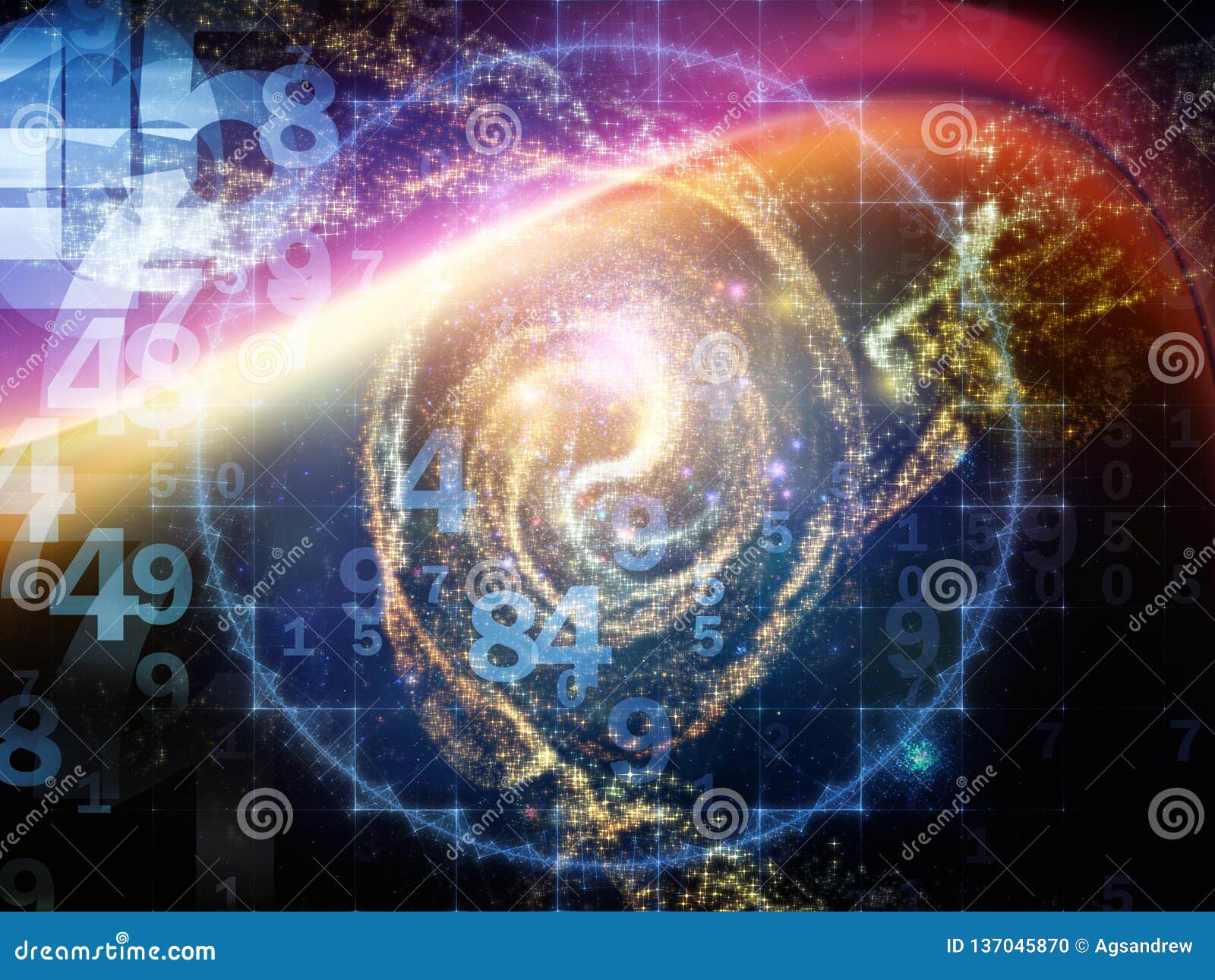 Advance of Numbers stock illustration. Illustration of macrocosm ...