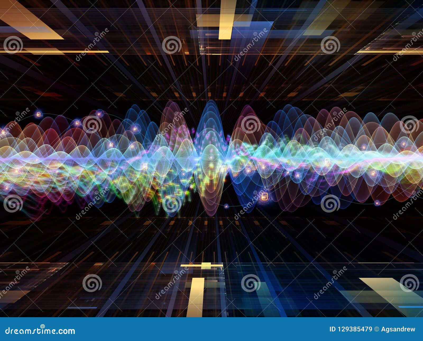 Advance of Oscillation stock illustration. Illustration of illuminate ...