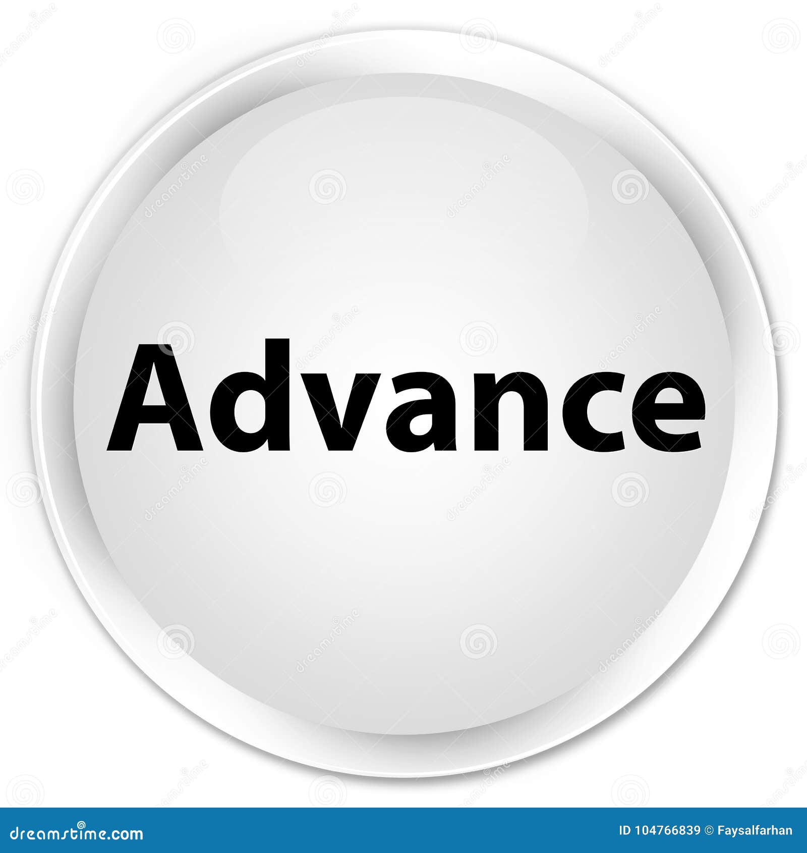 Advance Premium White Round Button Stock Illustration - Illustration of ...
